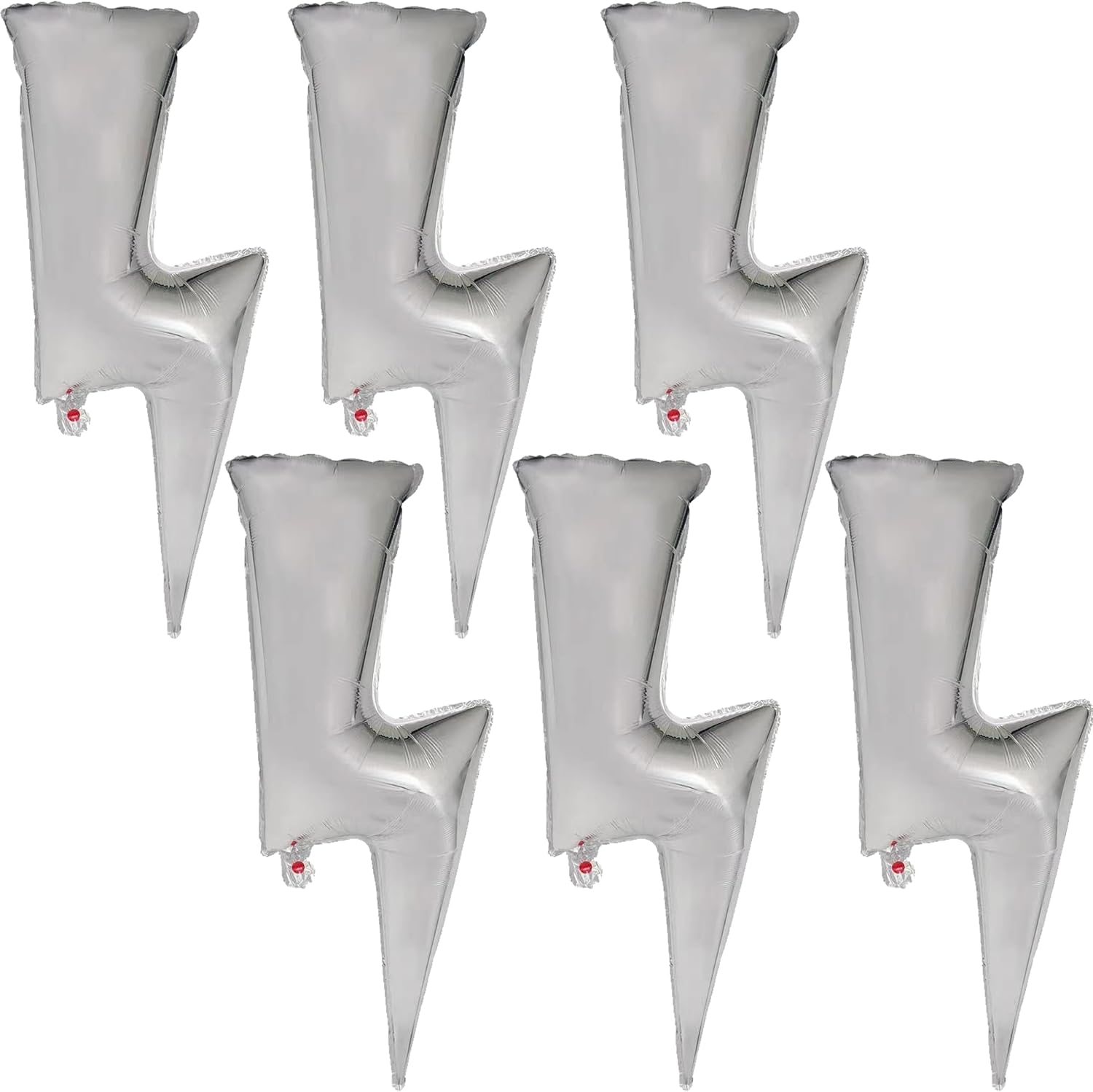 Amazon.com: 6PCS Silver Lightning Bolt Balloons Large Flash Foil Party ...