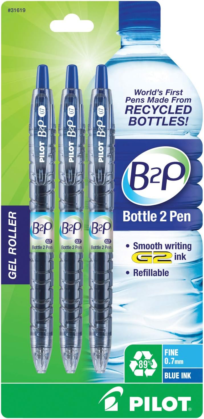 Pilot B2P - Bottle to Pen - Retractable Gel Roller Pens Made from ...