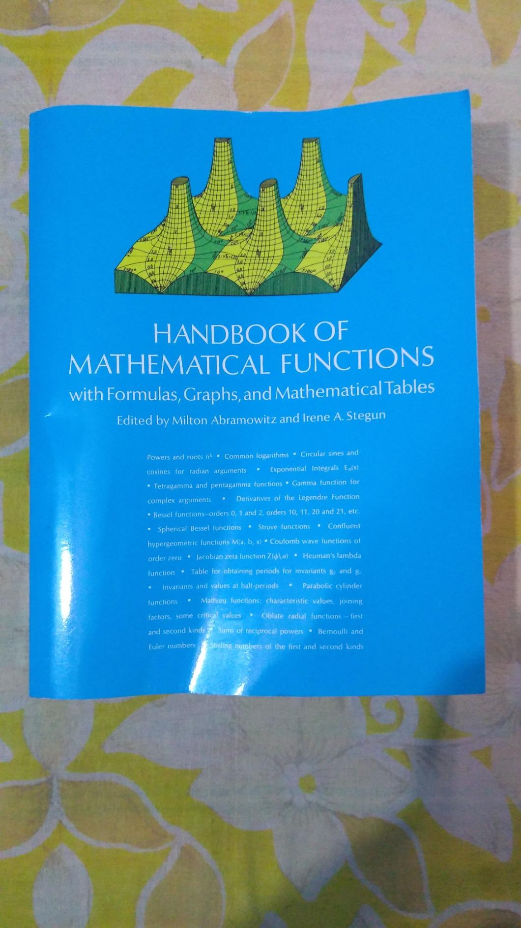 Buy Handbook of Mathematical Functions with Formulas, Graphs, and Mathematical Tables Book ...