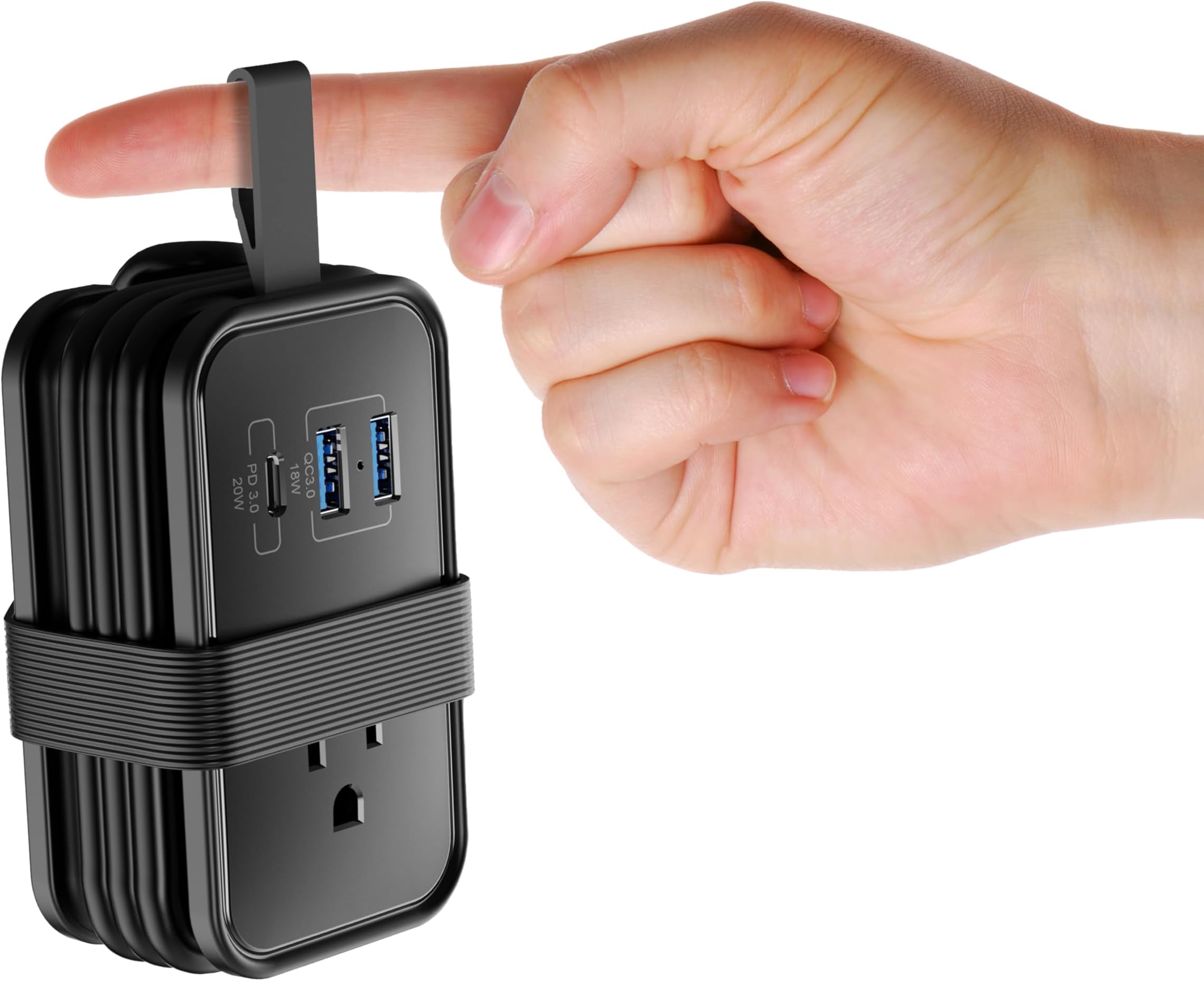 Amazon.com: Travel Charger for Multiple Devices, Flat Plug Power Strip ...