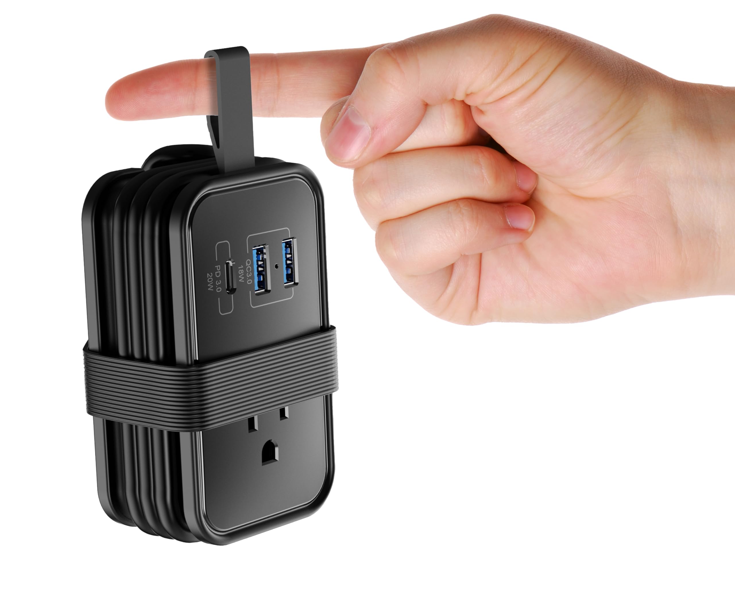 Amazon.com: Travel Charger for Multiple Devices, Flat Plug Power Strip ...