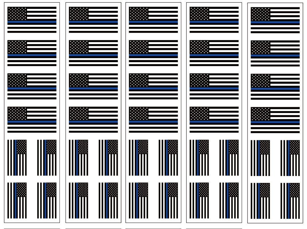 Amazon.com : 40 Tattoos: Thin Blue Line American Flag: Police & Law ...