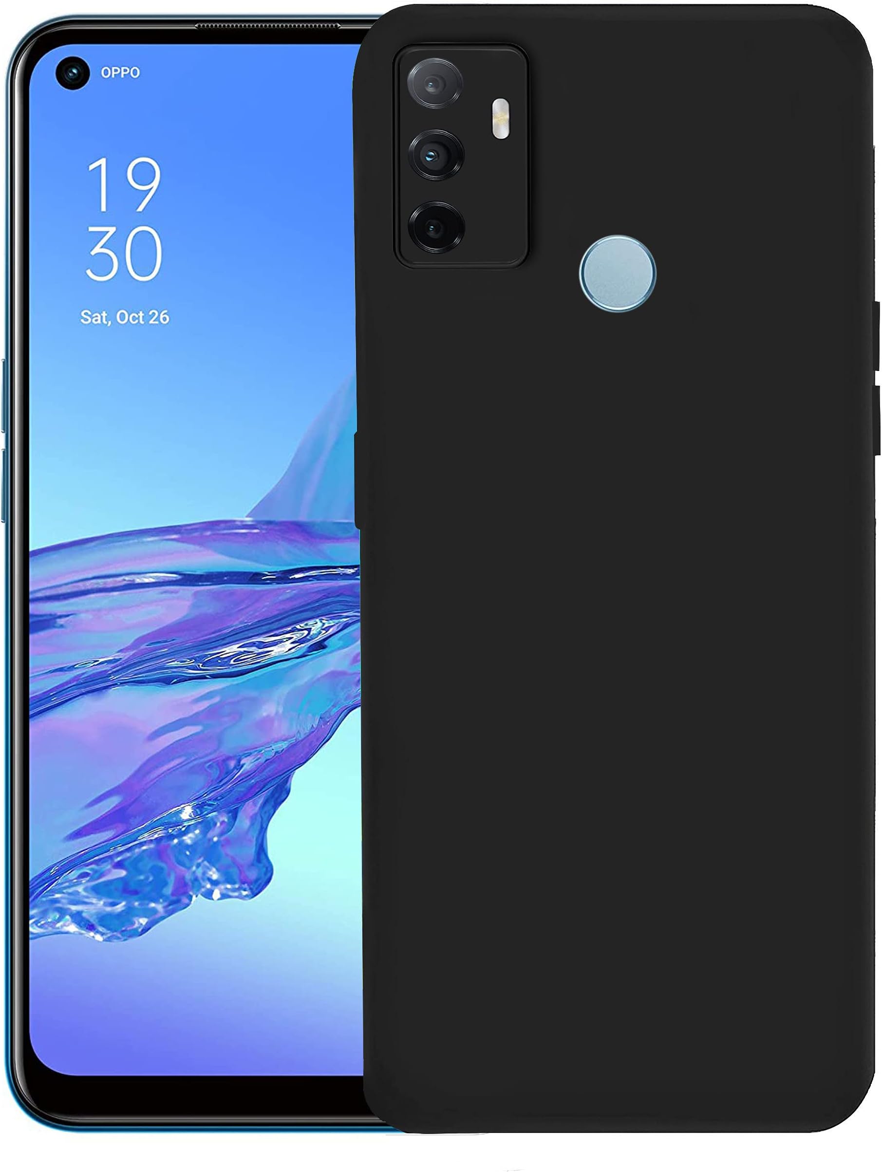 Pikkme Oppo A55 Back Cover Soft Matte Liquid Silicone TPU | Camera ...