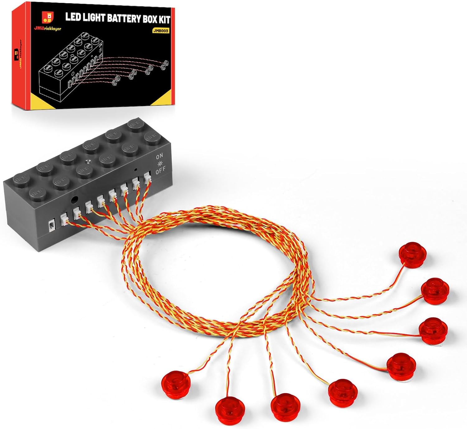 JMBricklayer LED Light Building Kit, 2x6 Light Up Bricks with Light ...