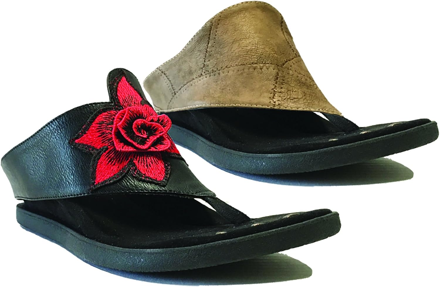 Amazon.com | Modzori Sasha Low Wedge Reversible Sandal Black flips to ...