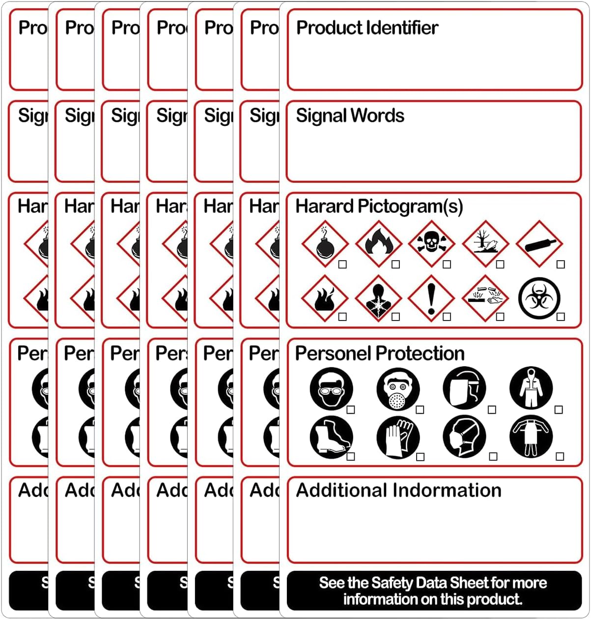 Amazon.com: Self-Laminating GHS Safety Identifying Safety Label 3 x 6 ...