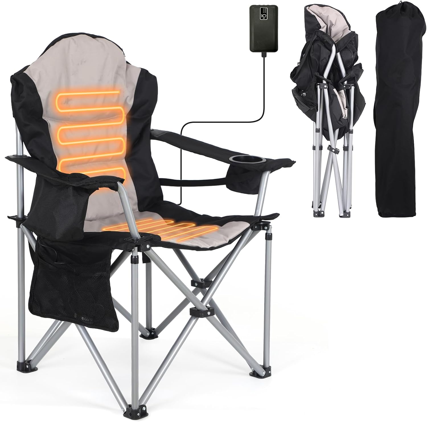 Amazon.com: WORKOOT Heated Outdoor Chairs, Heated Camp Chair, Camping ...
