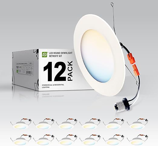 ASD Flat Trim Retrofit LED Recessed Lighting 6 Inch | Ultra Thin White ...
