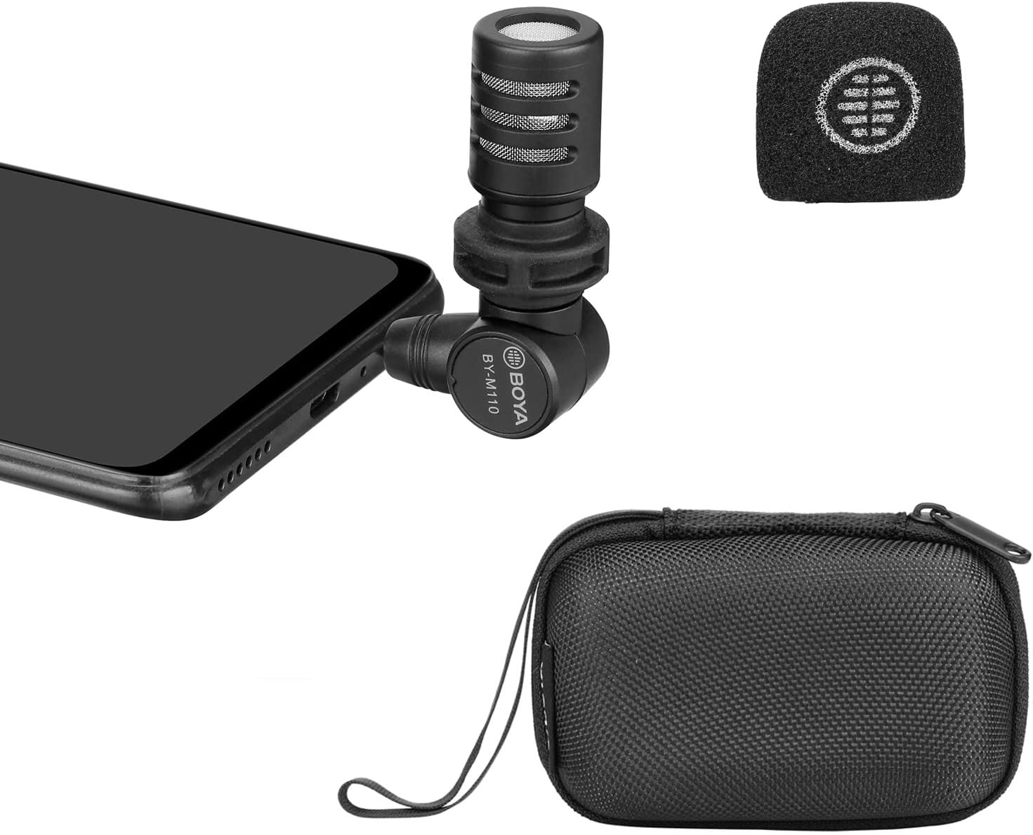 Amazon.com: BOYA Condenser Microphone, BY-M110 Plug and Play Mic with ...