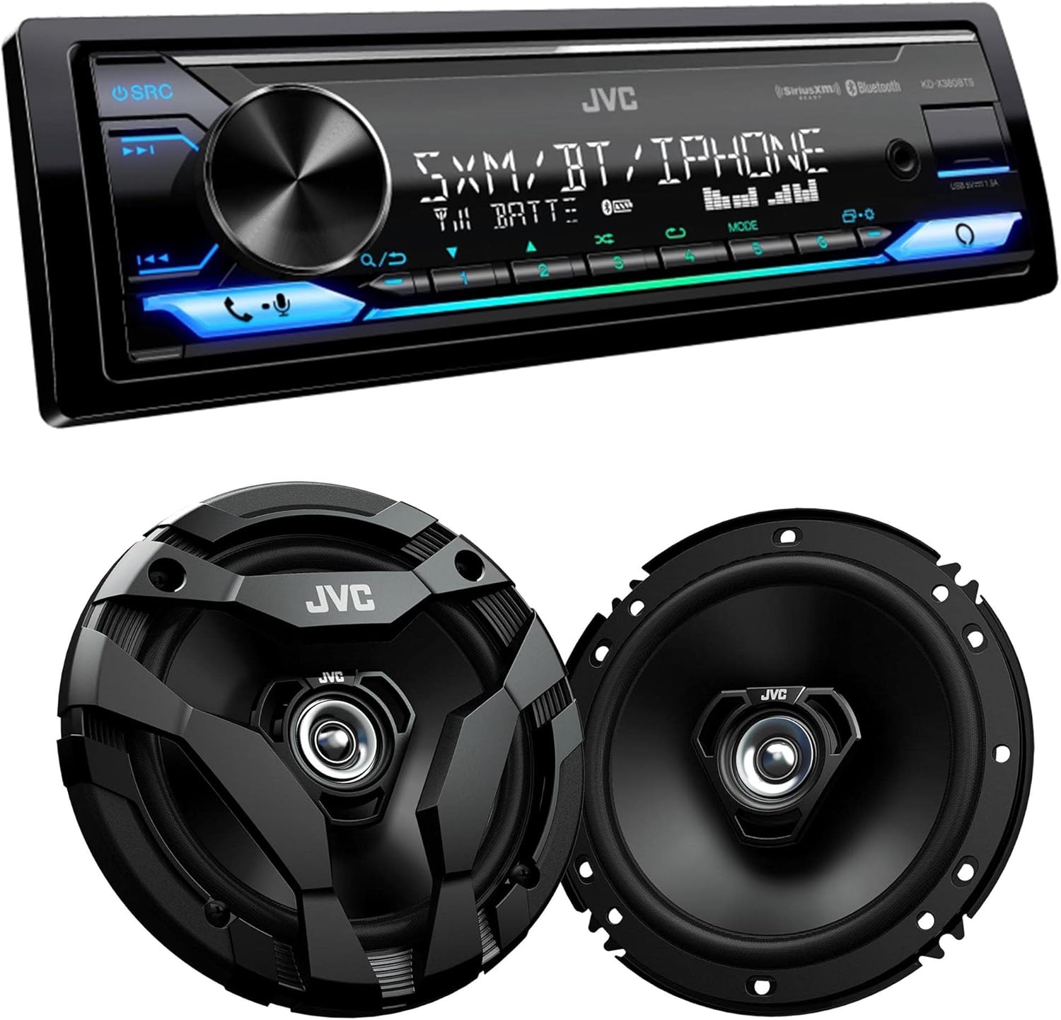 Amazon.com: JVC KD-X380BTS Digital Media Receiver Featuring Bluetooth ...