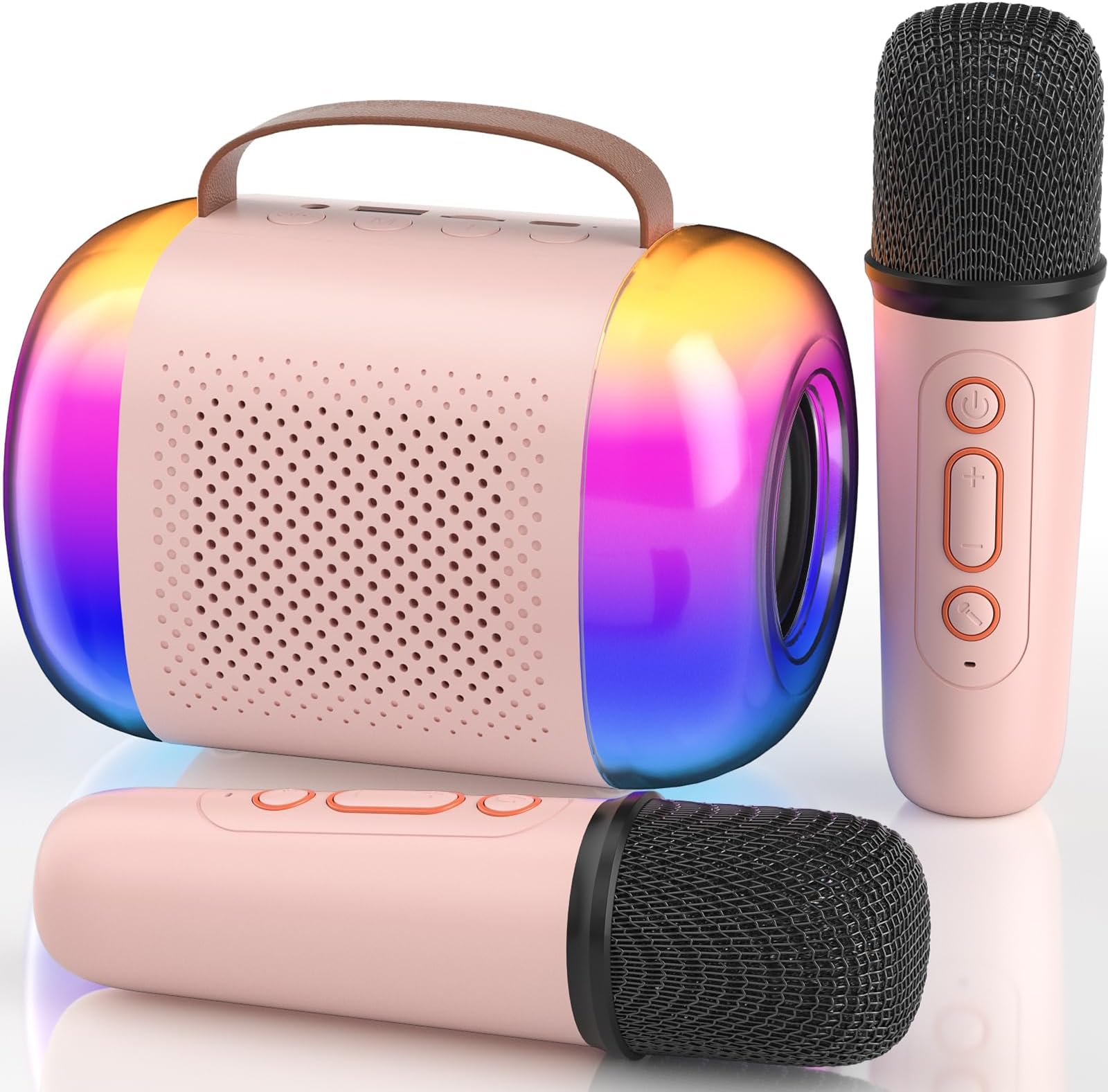 Amazon.com: Mini Karaoke Machine for Kids adults with 2 Wireless ...