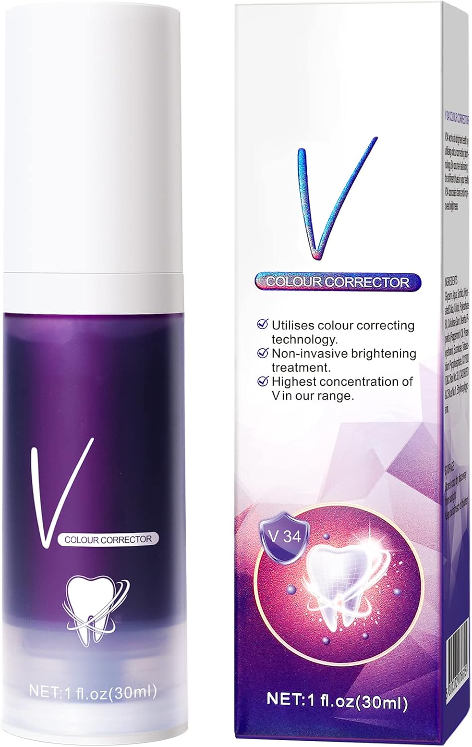 Amazon.com : Purple Teeth Whitening for Tooth Whitening, V34+ Colour ...