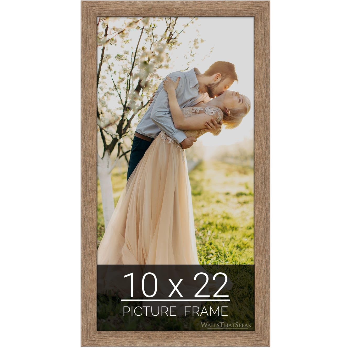 Amazon.com - wallsthatspeak 10x22 Brown Barnwood Picture Frame for ...
