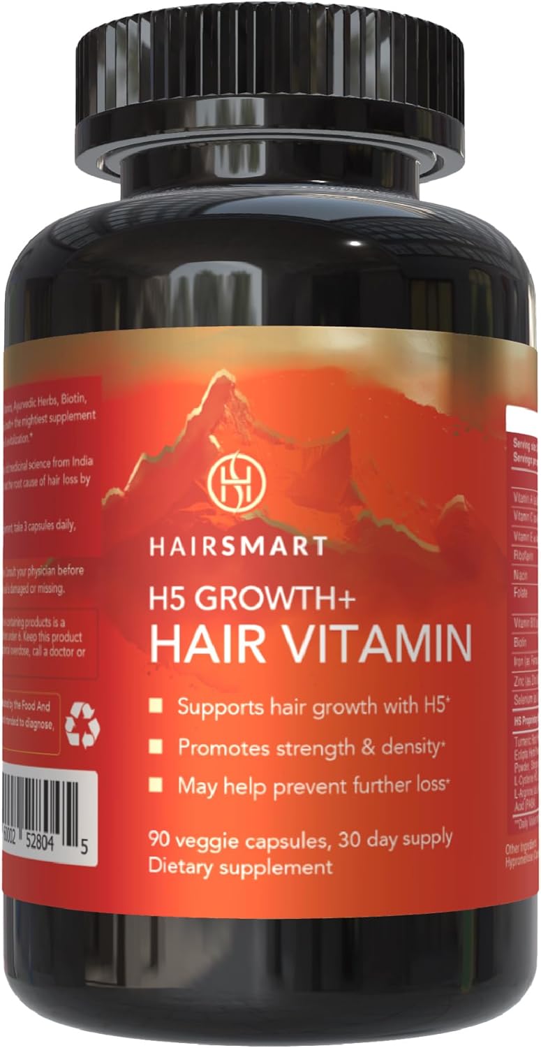 Amazon.com: H5 Grow+ Hair Vitamin Supplement - Biotin, Ayurvedic Herbs ...
