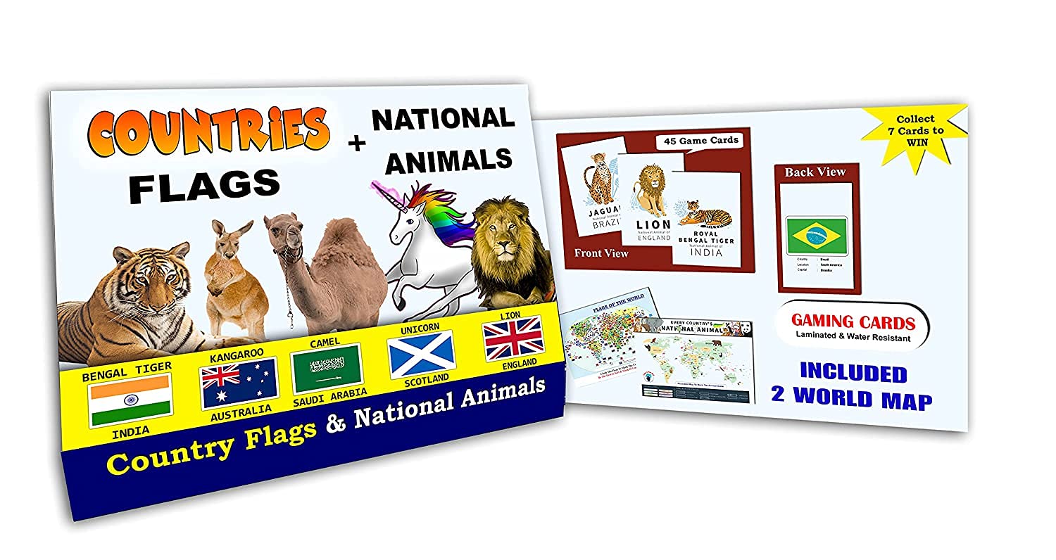 Buy Fiddato Flags Of The World Countries Flags National Animals Flash Cards For Kids Size Buy Fiddato Flags Of The World Countries Flags National Animals Flash Cards For Kids Size