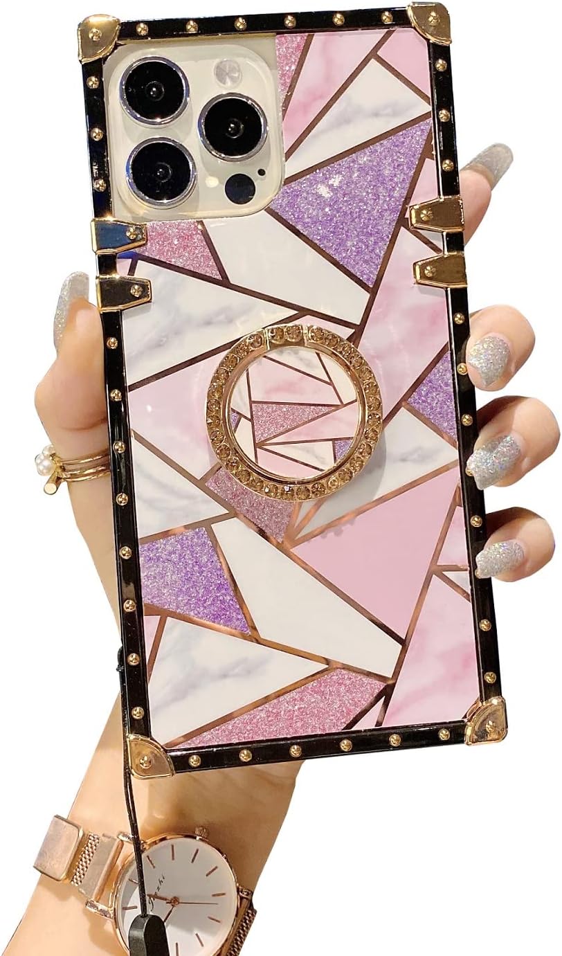 Amazon.com: Retro Square Blue Ray Phone Case for iPhone 13 Pro Max with ...