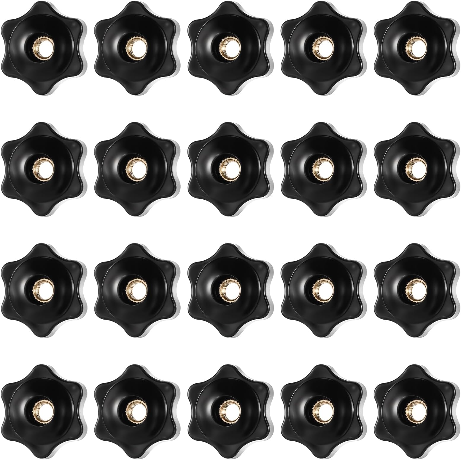 Amazon.com: Meuey Lyot 6-Star Knob 10PCS 1/4 Inch Nylon Hex Head Thru ...