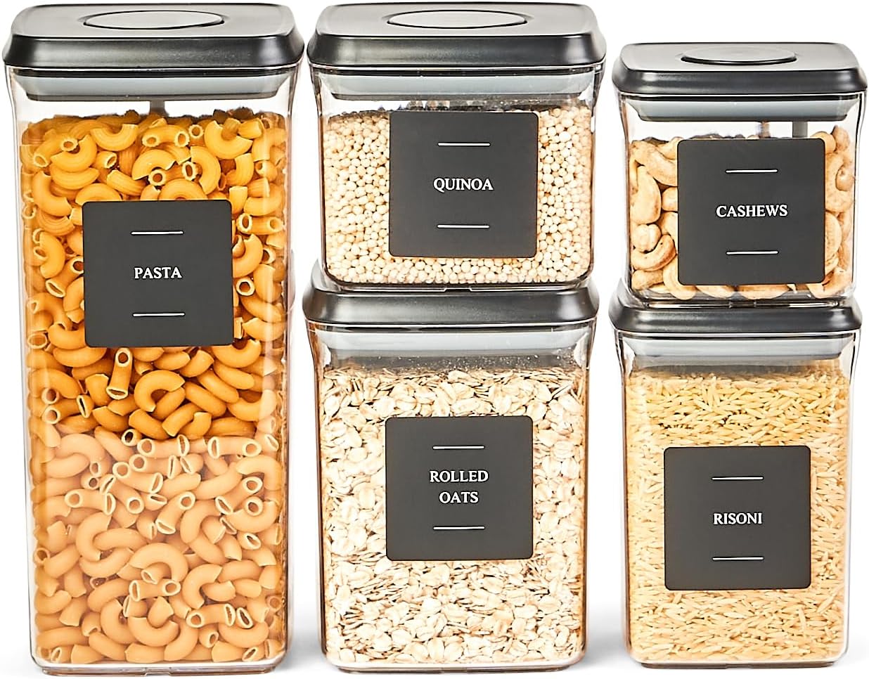 Blissful Little Home Airtight & Leak-Proof Push Top Pantry Container ...