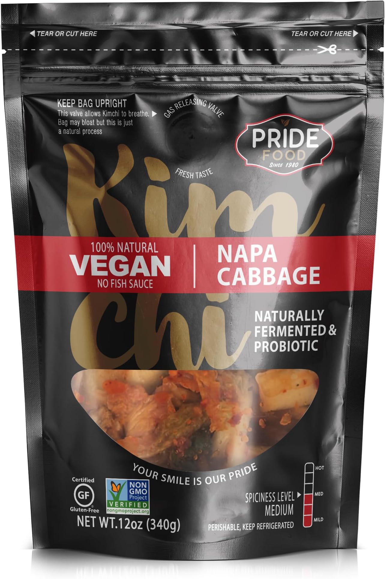 Amazon.com : BINGGRE VEGAN NAPA CABBAGE KIMCHI 12OZ FRESH KOREAN ...