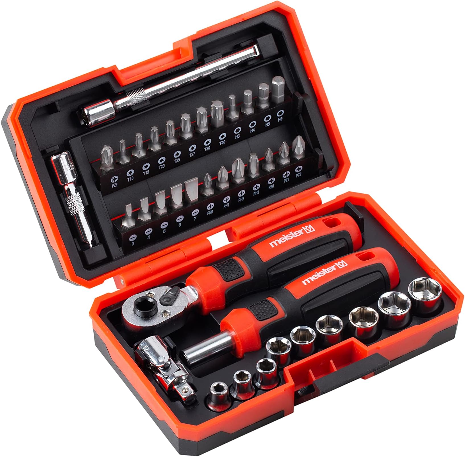 Meister Bit-, Steckschlüssel-Satz 38-teilig-1/4 Zoll Antrieb ...