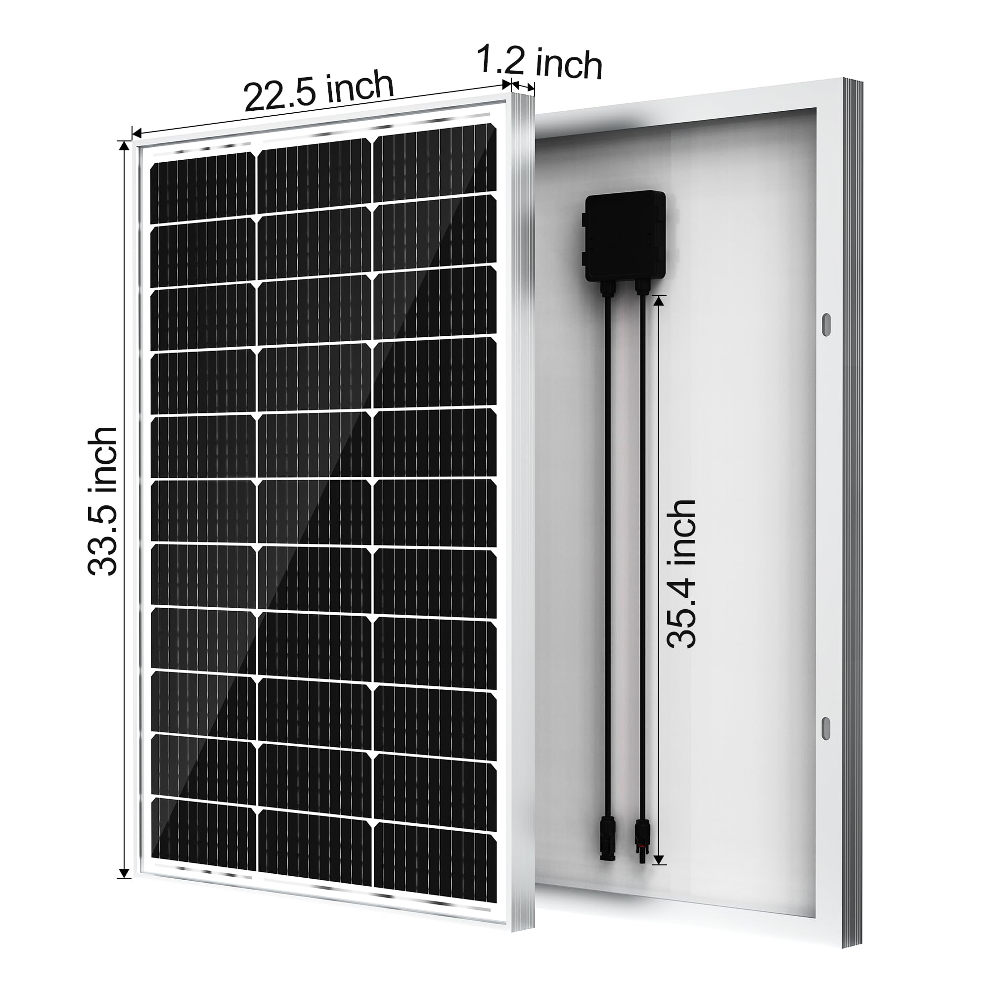 SOLPERK Solar Panel 100 Watt 12 Volt, Solar Panel Kit with High ...