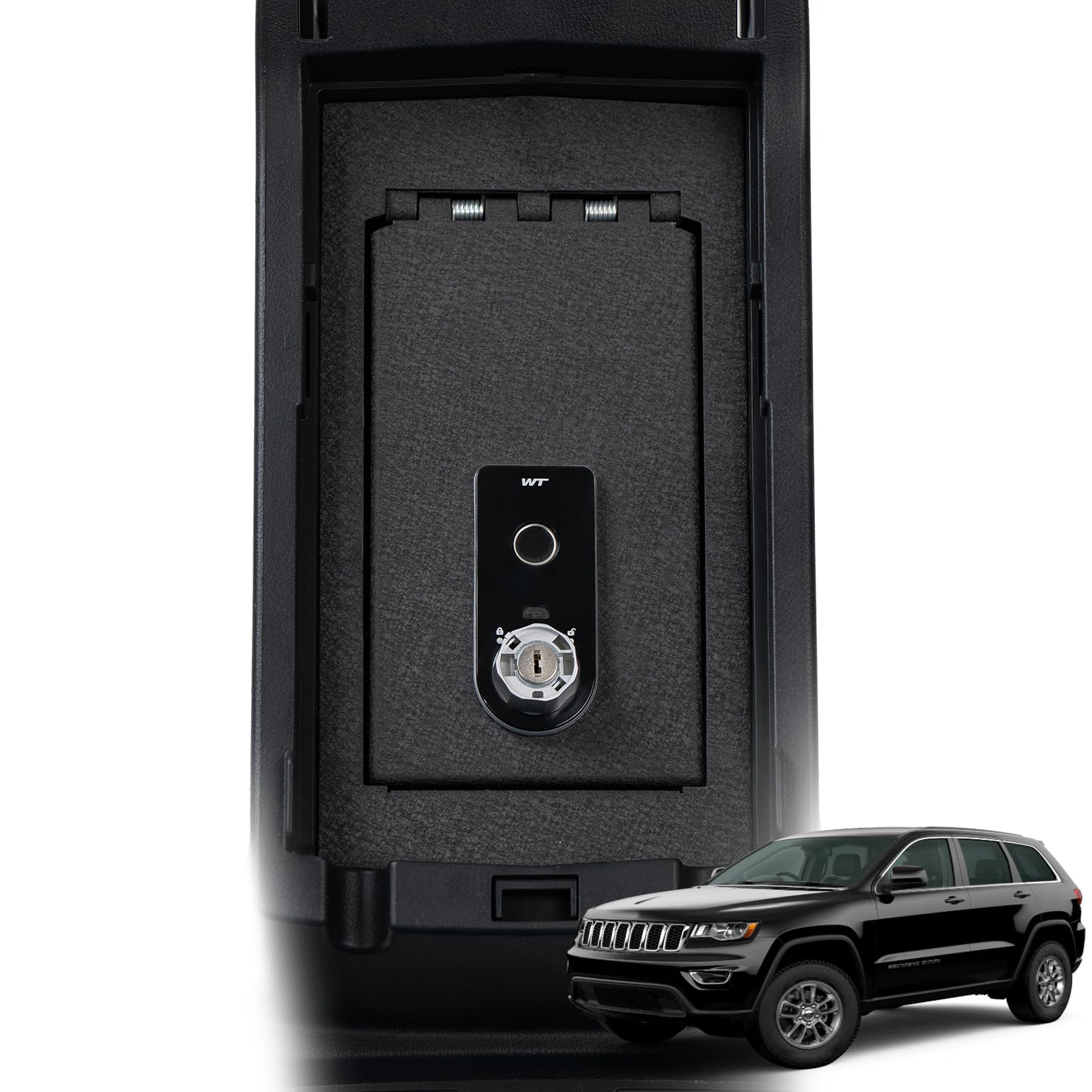 Amazon.com: Center Console Safe Vault - KEREN Console Gun Safe Box ...