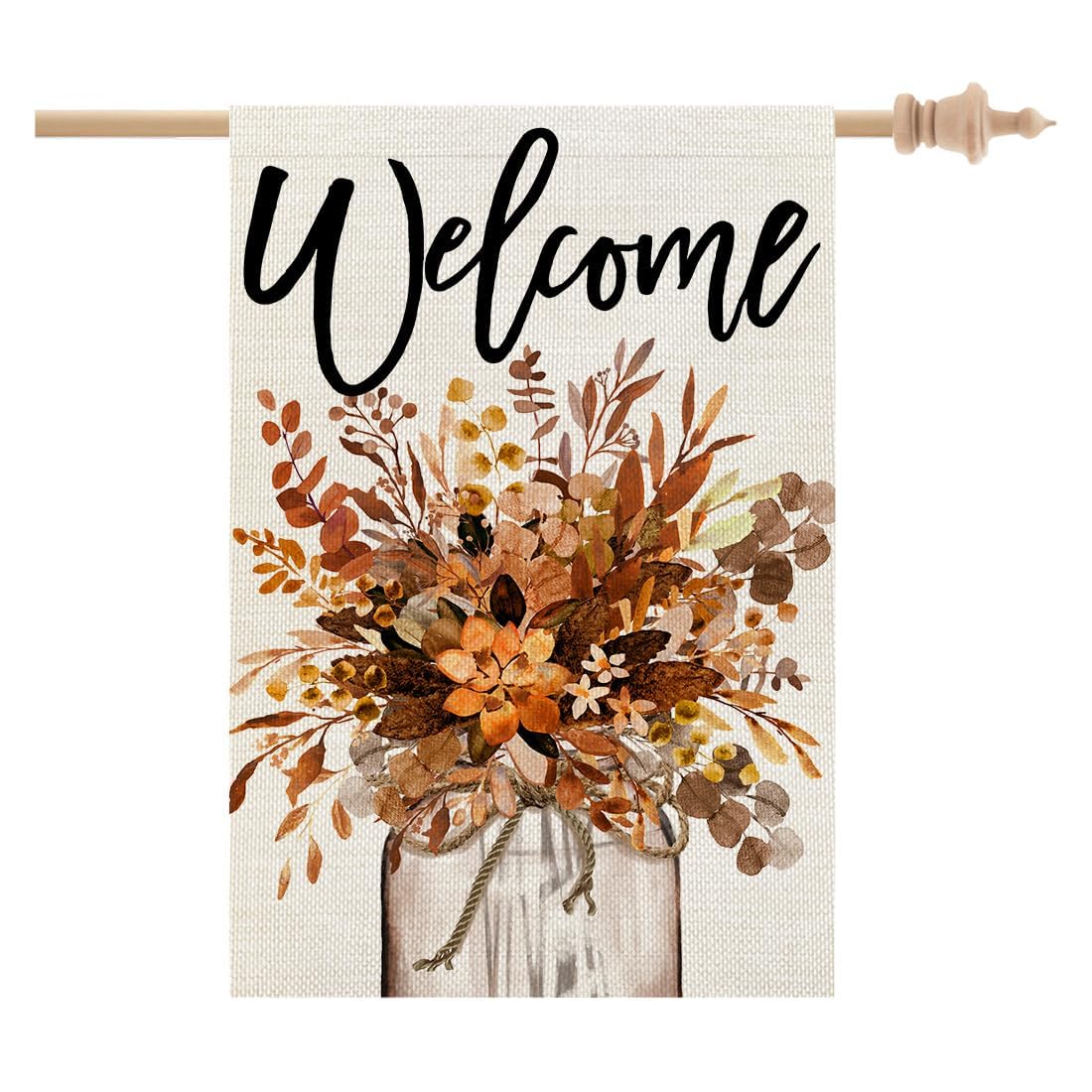 Amazon.com : CROWNED BEAUTY Fall House Flag 28x40 Inch Double Sided for ...