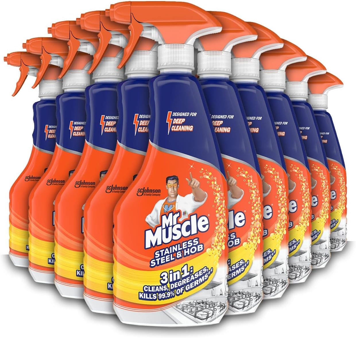 Mr Muscle Stainless Steel and Hob Spray, Pack of 10 (10 x 530ml ...