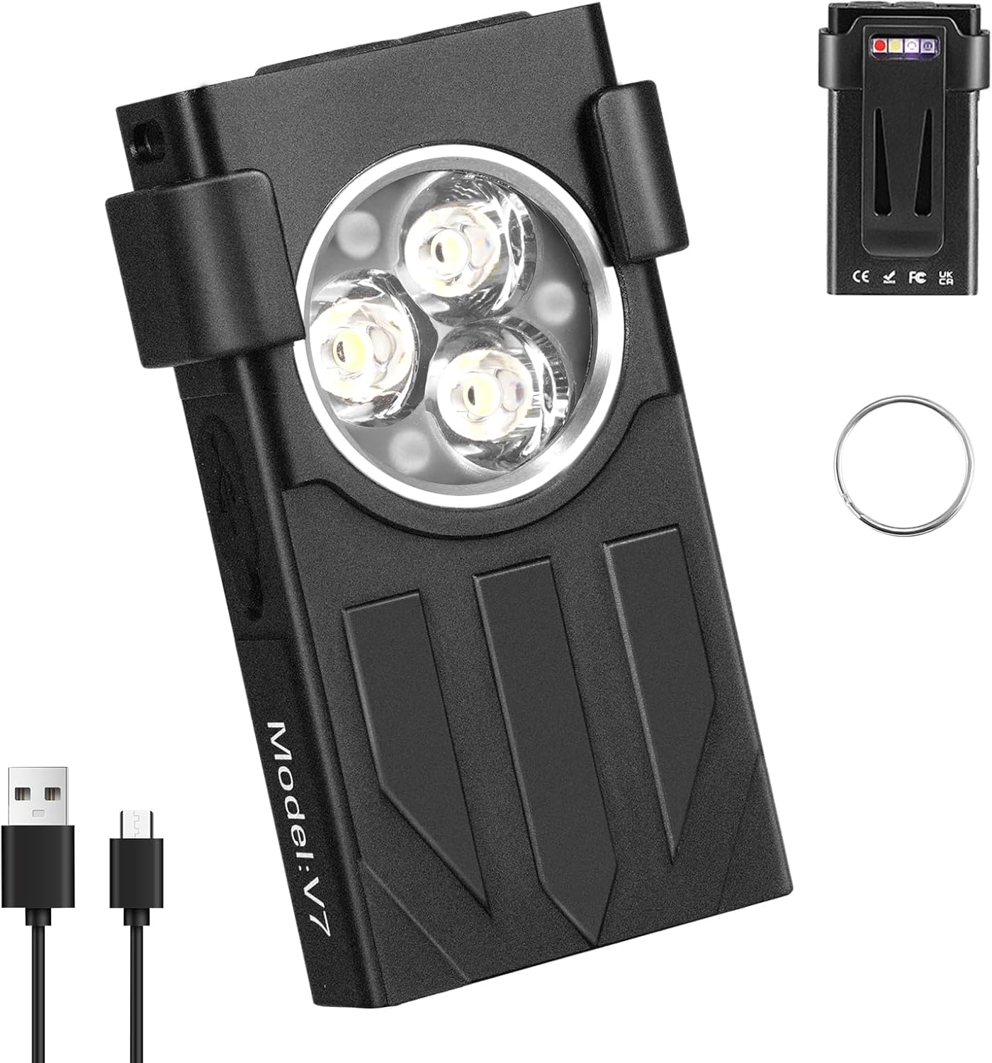 LED Keyring Torch, 1100 Lumens Rechargeable Mini EDC Torch, Magnetic ...