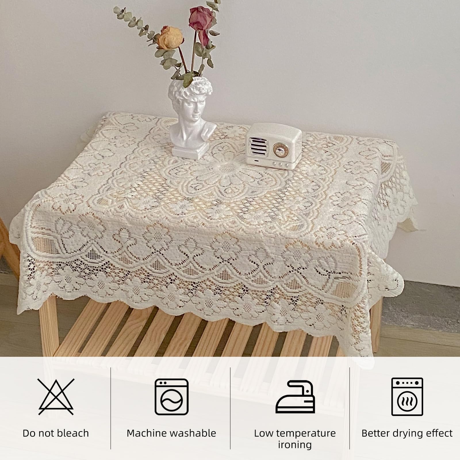 Snapklik.com : Square Lace Tablecloth3 5 X 35 Inch, White Lace ...