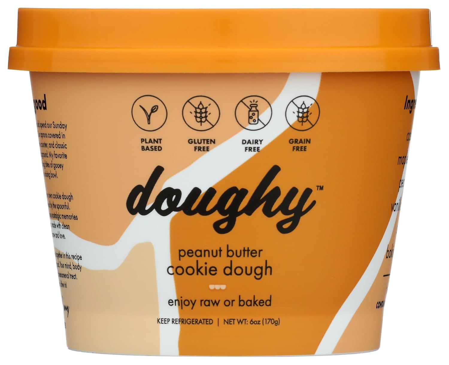 Amazon.com: Doughy, Cookie Dough Peanut Butter, 6 Ounce : Grocery ...
