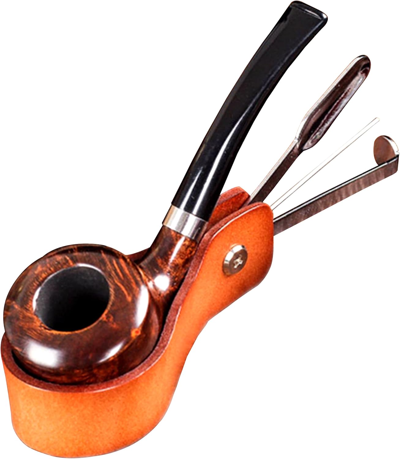 Amazon.com: July-Tech 4 in 1 Leather Smoking Pipe Stand Rest Stainless ...