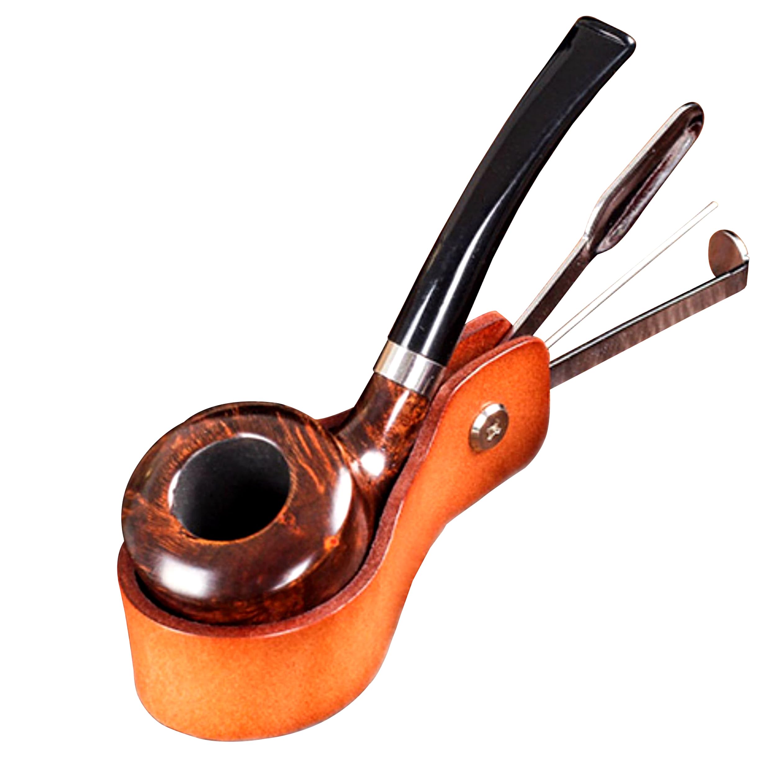 Amazon.com: July-Tech 4 in 1 Leather Smoking Pipe Stand Rest Stainless ...