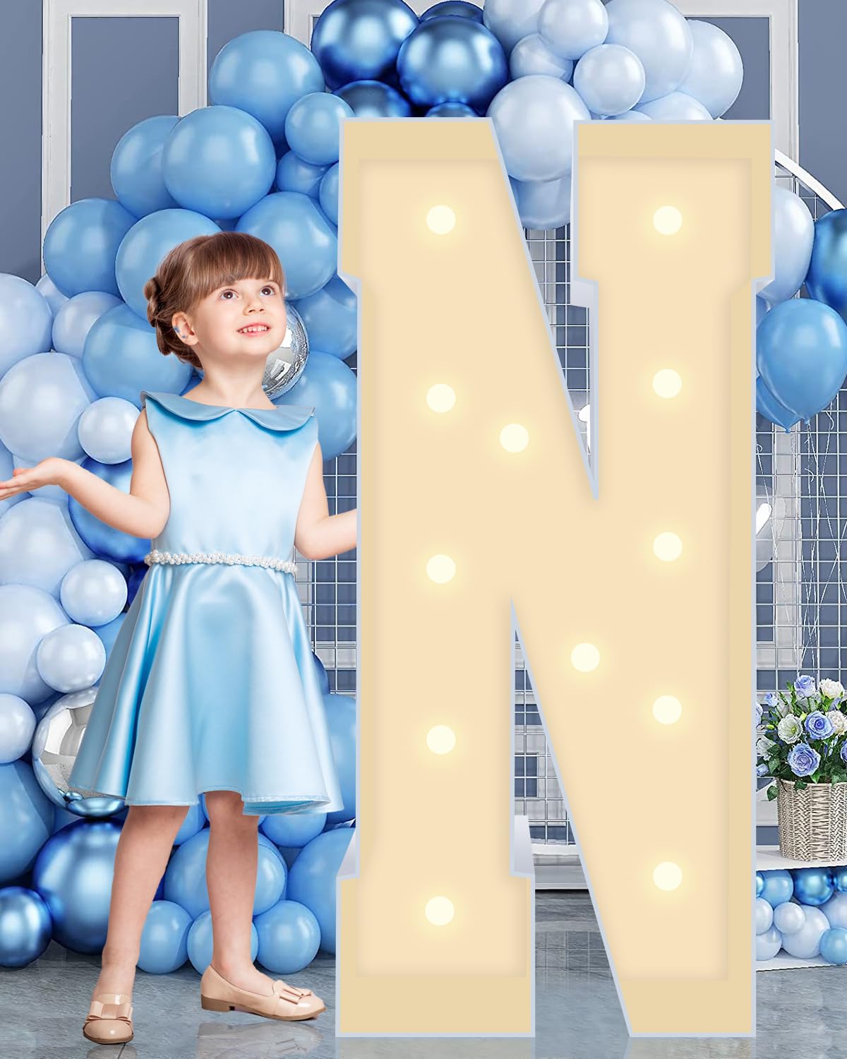 4FT Marquee Plastic Letters N - Light up Letters N Are Made from ...