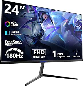 Amazon.com: Sealan 24 inch Gaming Computer Monitor FHD 1920x1080 with ...
