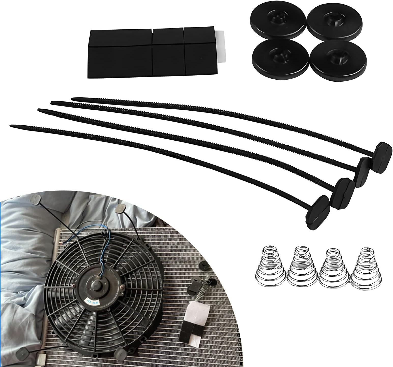 Amazon.com: BESULEN Car Fan Mounting Kit, Universal Electric Radiator ...