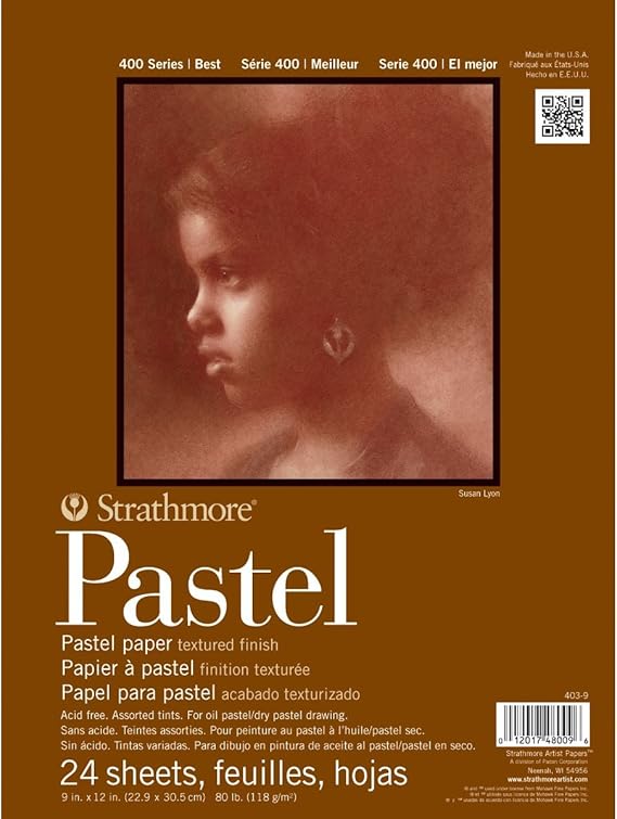 Amazon.com: Strathmore 400 Series Tape Bound Pastel Pad, 80 lb ...