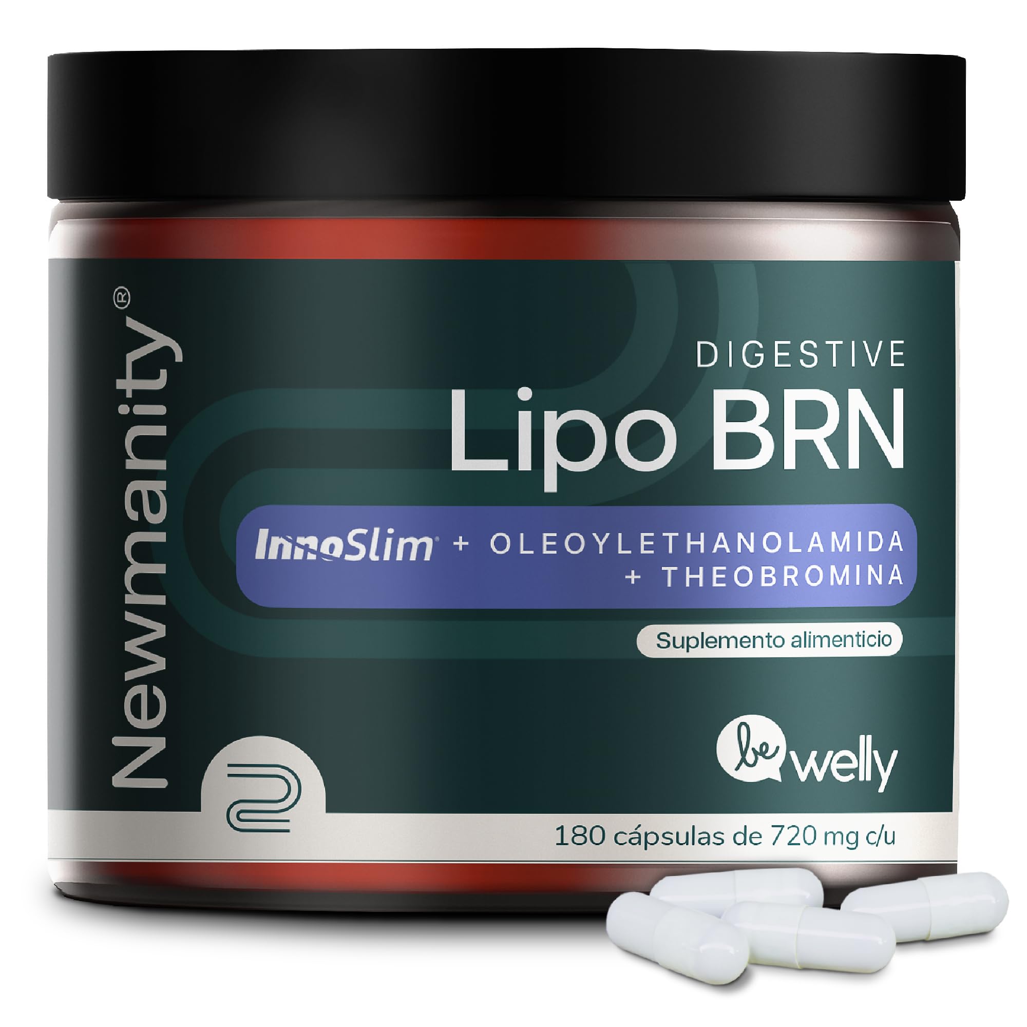 NEWMANITY Digestive Lipo BRN con Theobromina, Oleoylethanolamida e ...
