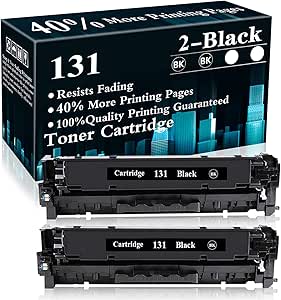 Amazon.com: 2 Black Cartridge 131 Remanufactured Toner Replacement for ...
