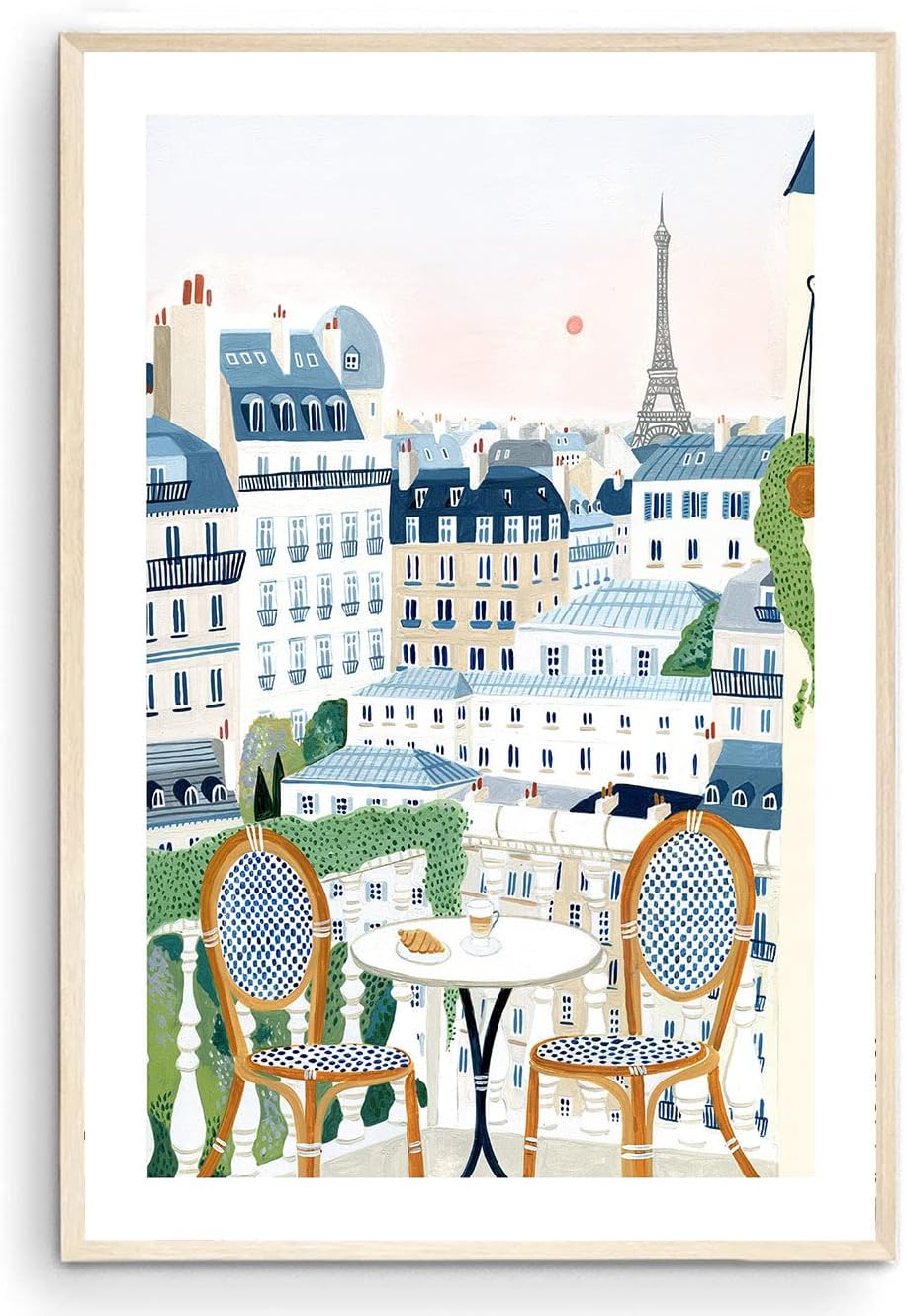 Amazon.com: Nationcog Paris Art Print, Eiffel Tower Wall Art, France, Parisian Poster, Paris ...