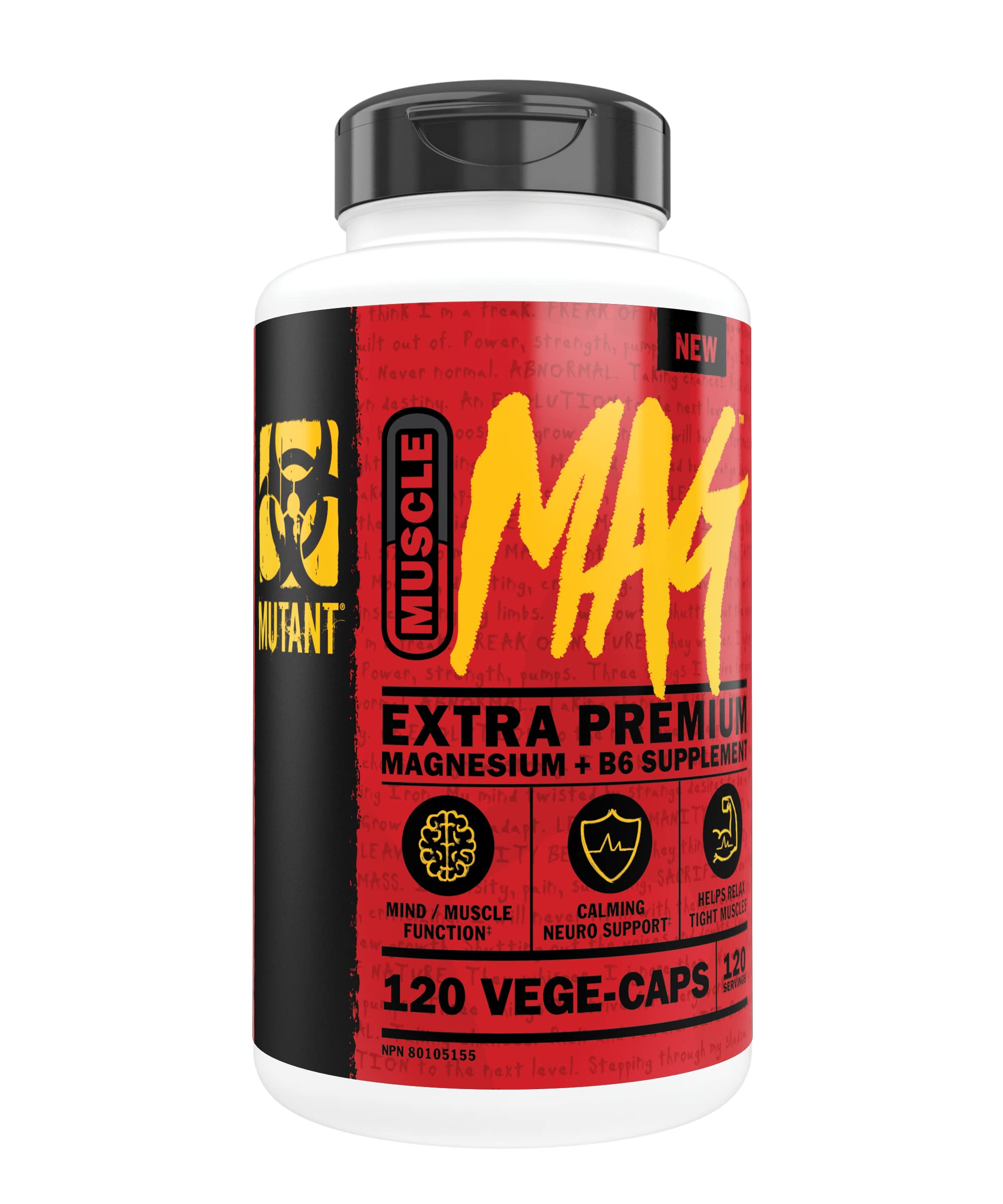 Amazon.com: Mutant Muscle Mag | Magnesium + B6 Supplement - Magnesium ...