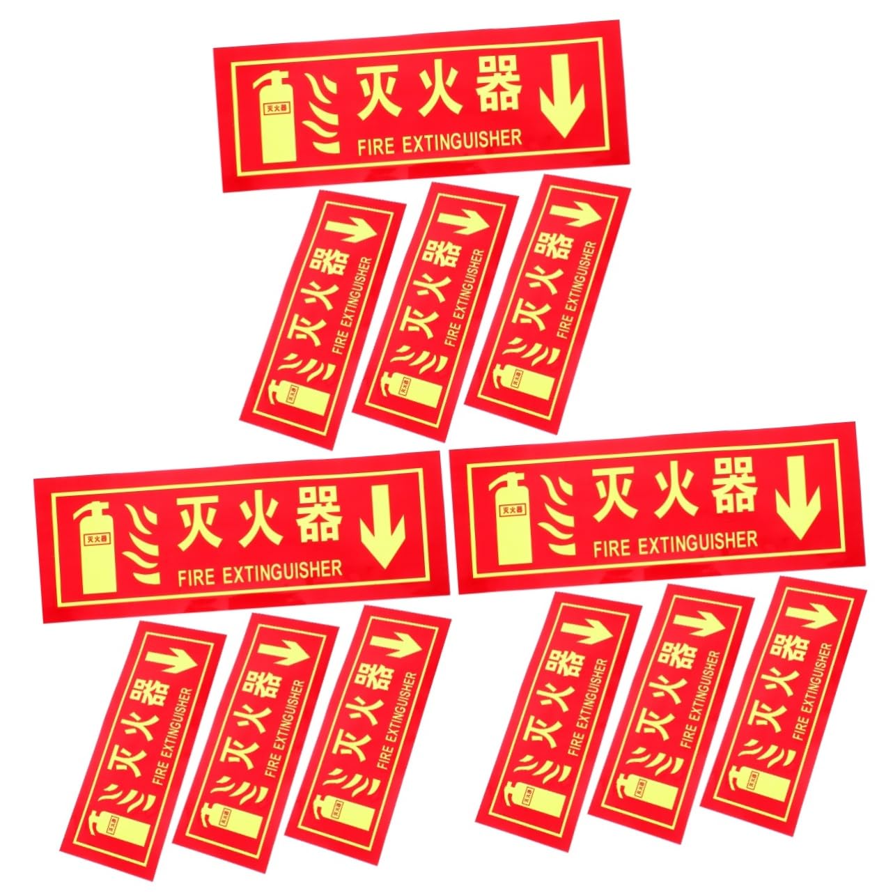 Buy HOMSFOU12 Pcs Fire Extinguisher Sign Fire Extinguisher Decal Fire ...