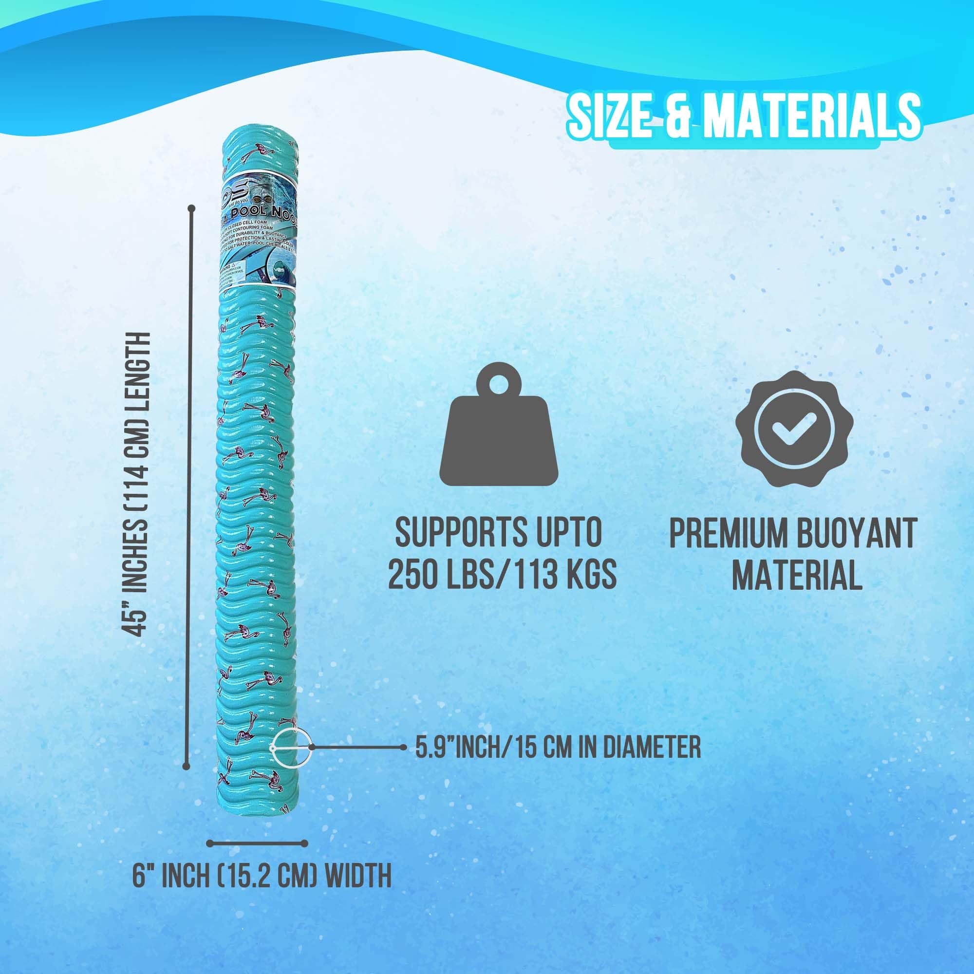 Snapklik.com : VOS Mega Foam Pool Wavy Noodle, Premium & Big, Super ...