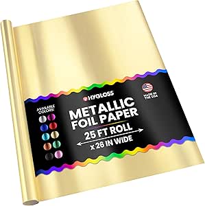 Amazon.com: Metallic Wrapping Paper Roll - 26" x 25 ft (54 Sq. Ft ...