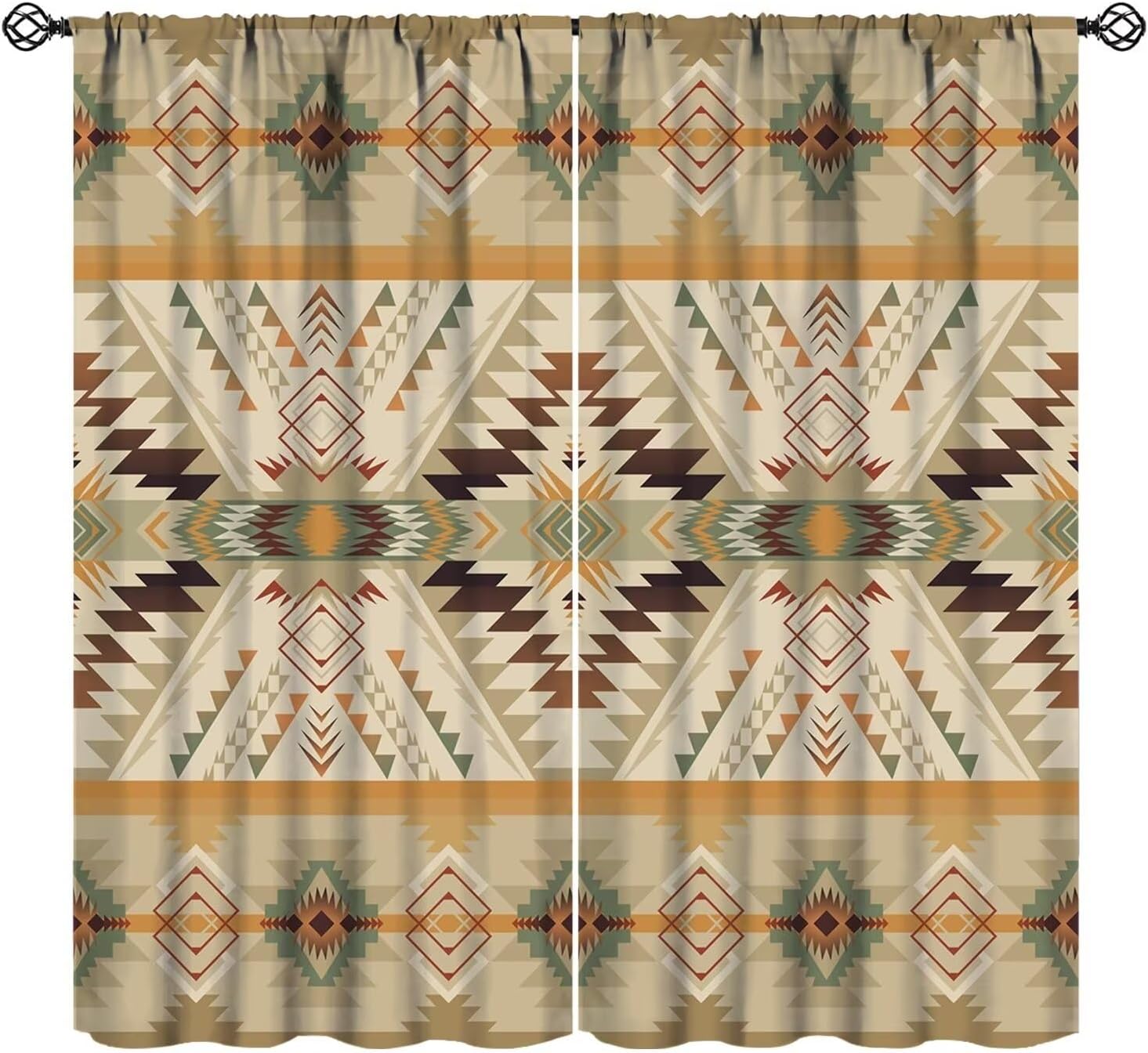 Amazon.com: Native American Aztec Curtains,Vintage Southwestern Aztec ...