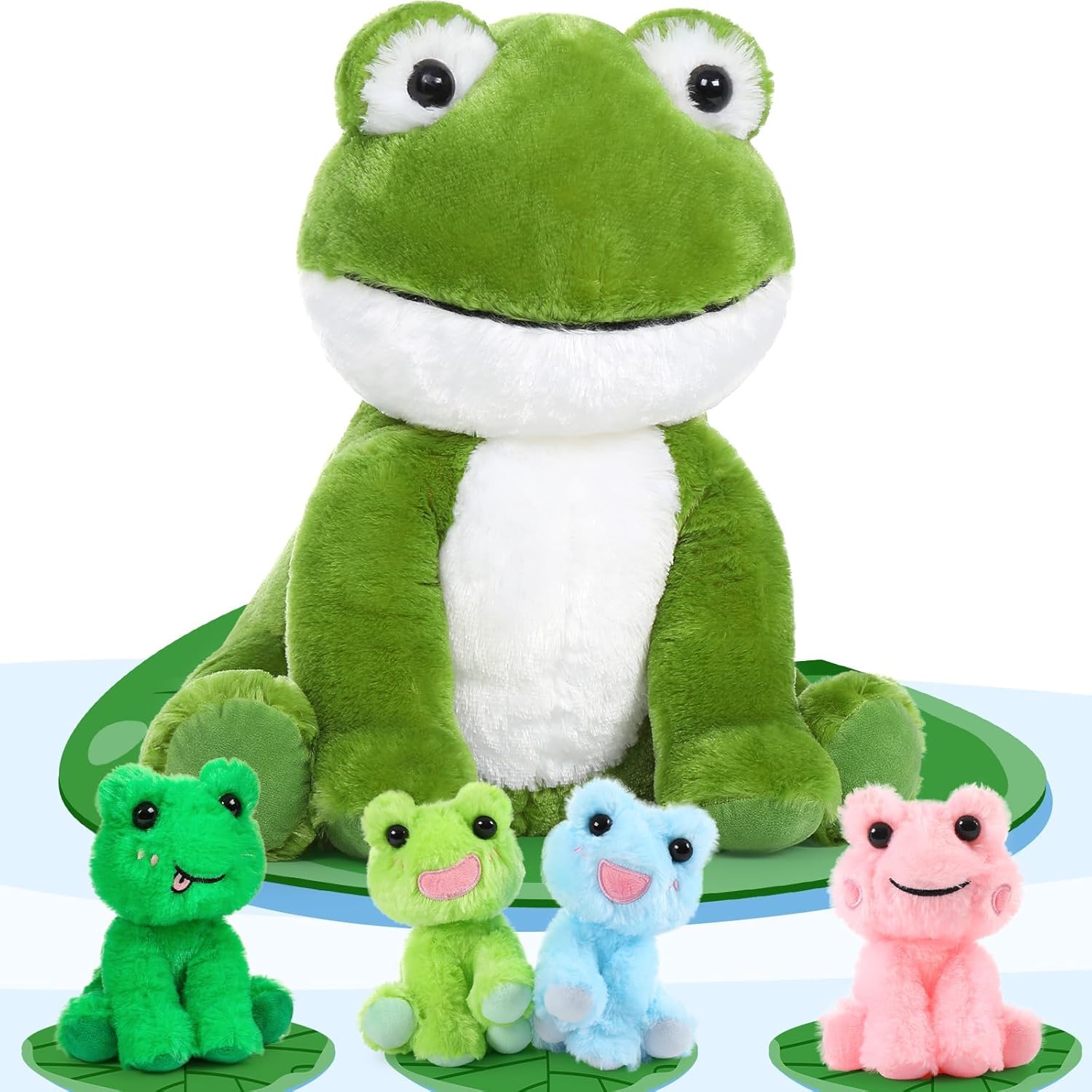 Amazon.com: MorisMos Big Frog Stuffed Animal Plush Toys,Large Green ...