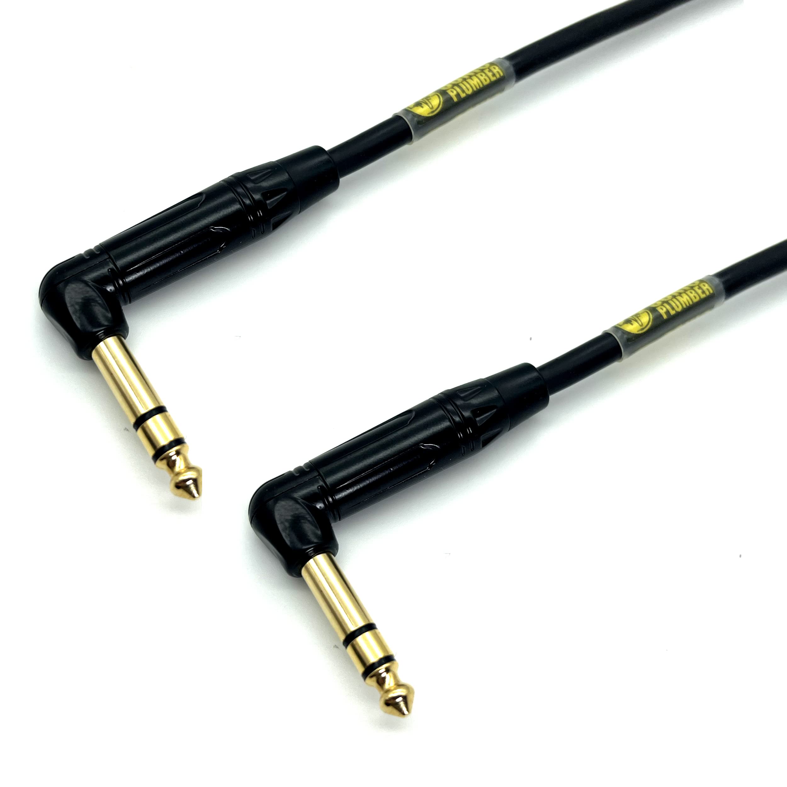 Sonic Plumber Black and Gold 6.35mm (1/4inch) TRS Jack Right Angled ...