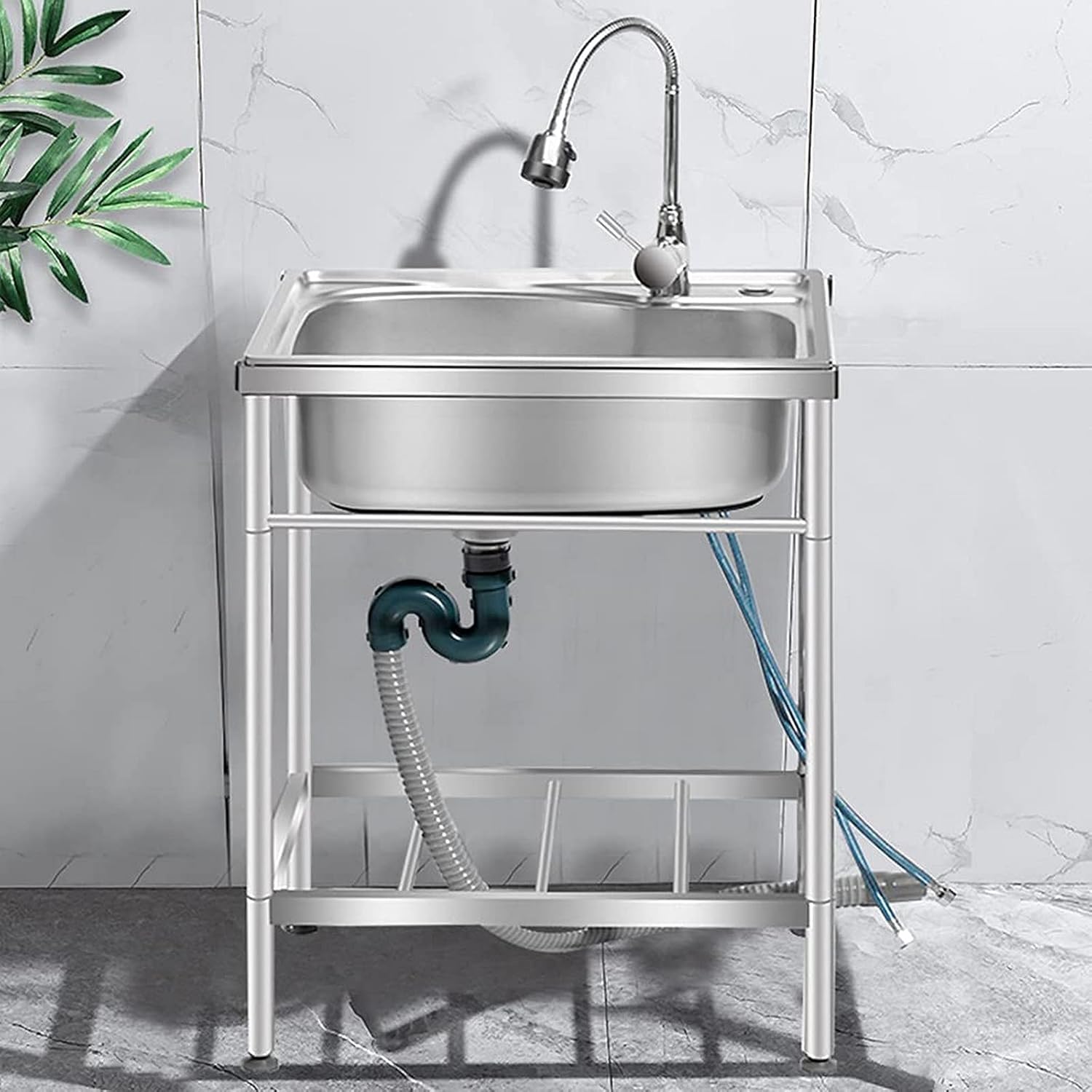 Amazon.com: KAYZIU Kitchen Sink Portable Stainless Steel Commercial ...