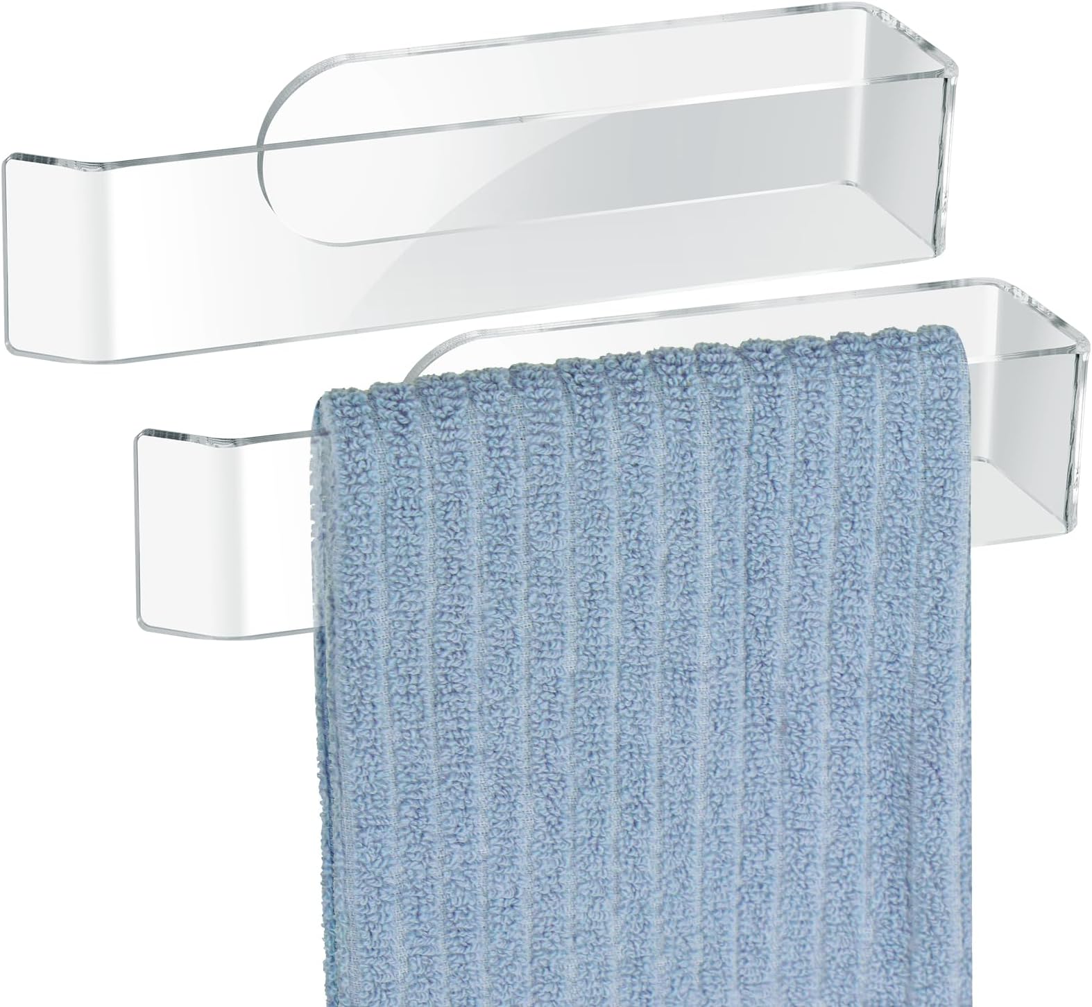 Amazon.com: NiHome Wall Mount Clear Acrylic Hand Towel Racks 2-Pack for ...