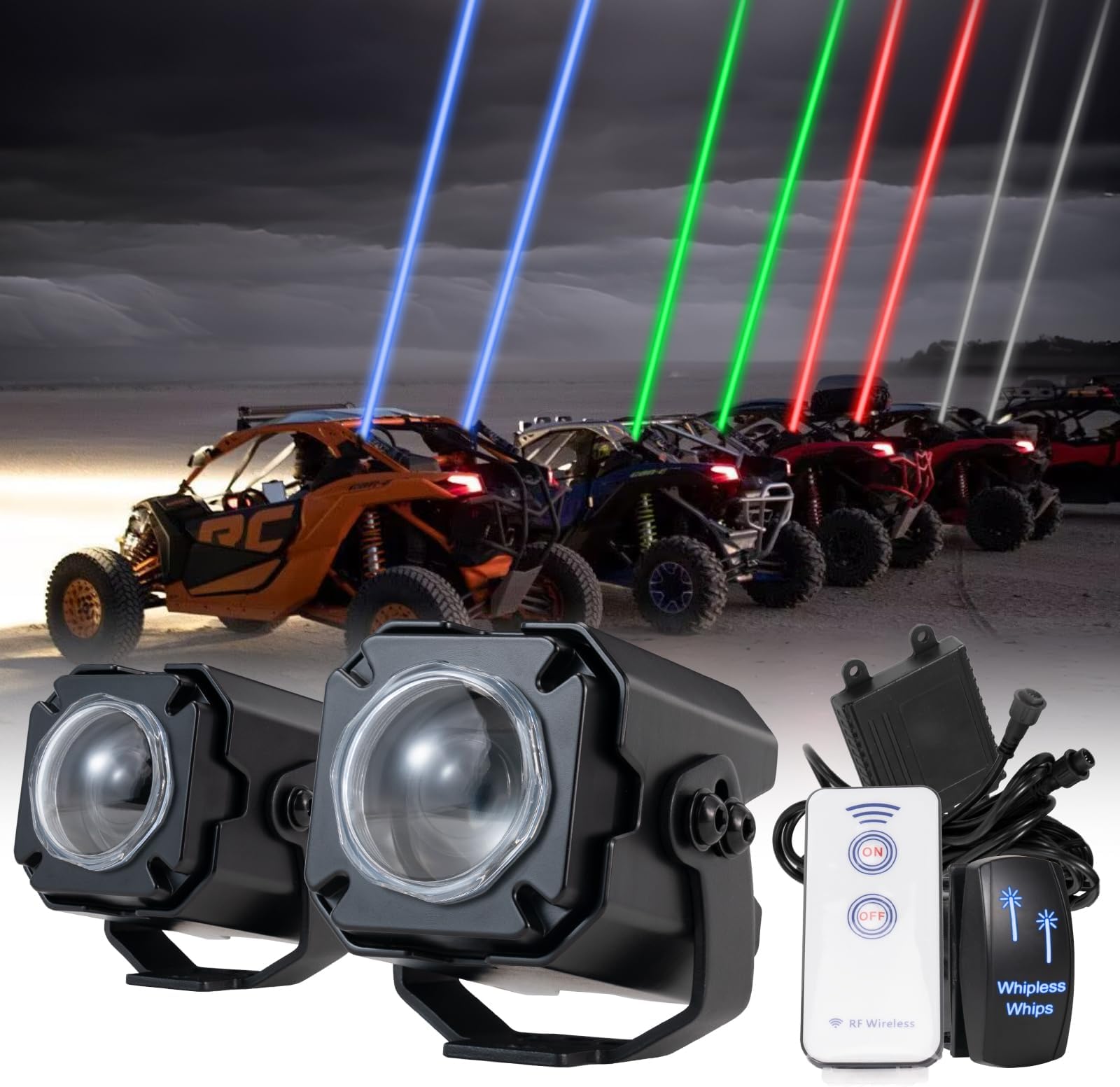 Amazon.com: YCHOW-TECH Whip Lights for Side by Side Whipless LED Whip ...